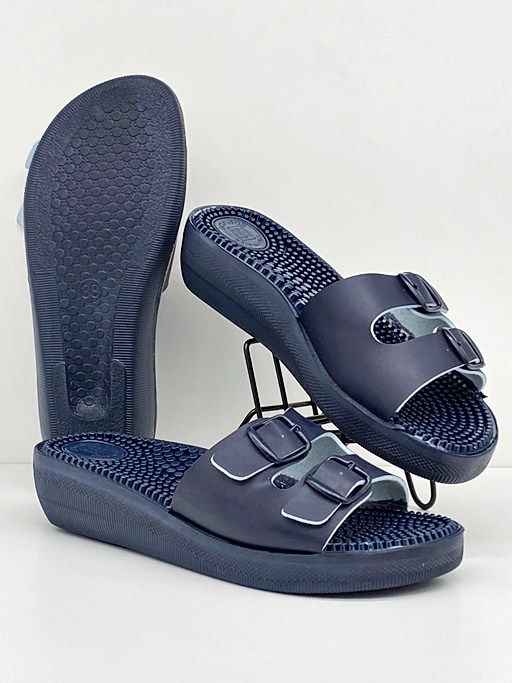 Fakirki damskie medyczne Fin-Flex 1021 granatowe, tęgość G - obuwie ...